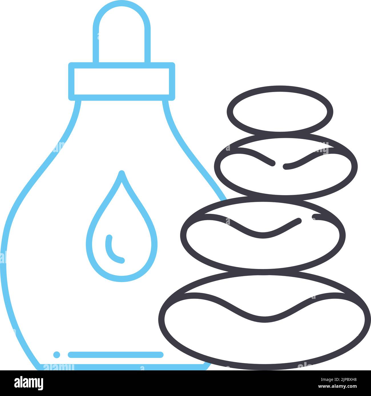 Spa hot stones white background Stock Vector Images - Alamy