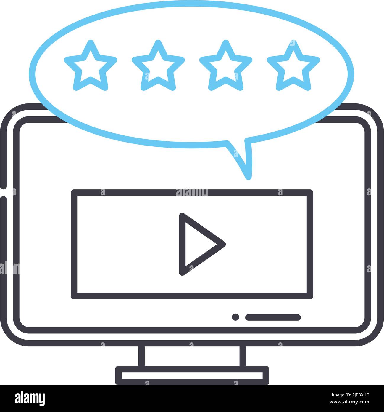 reviews line icon, outline symbol, vector illustration, concept sign ...