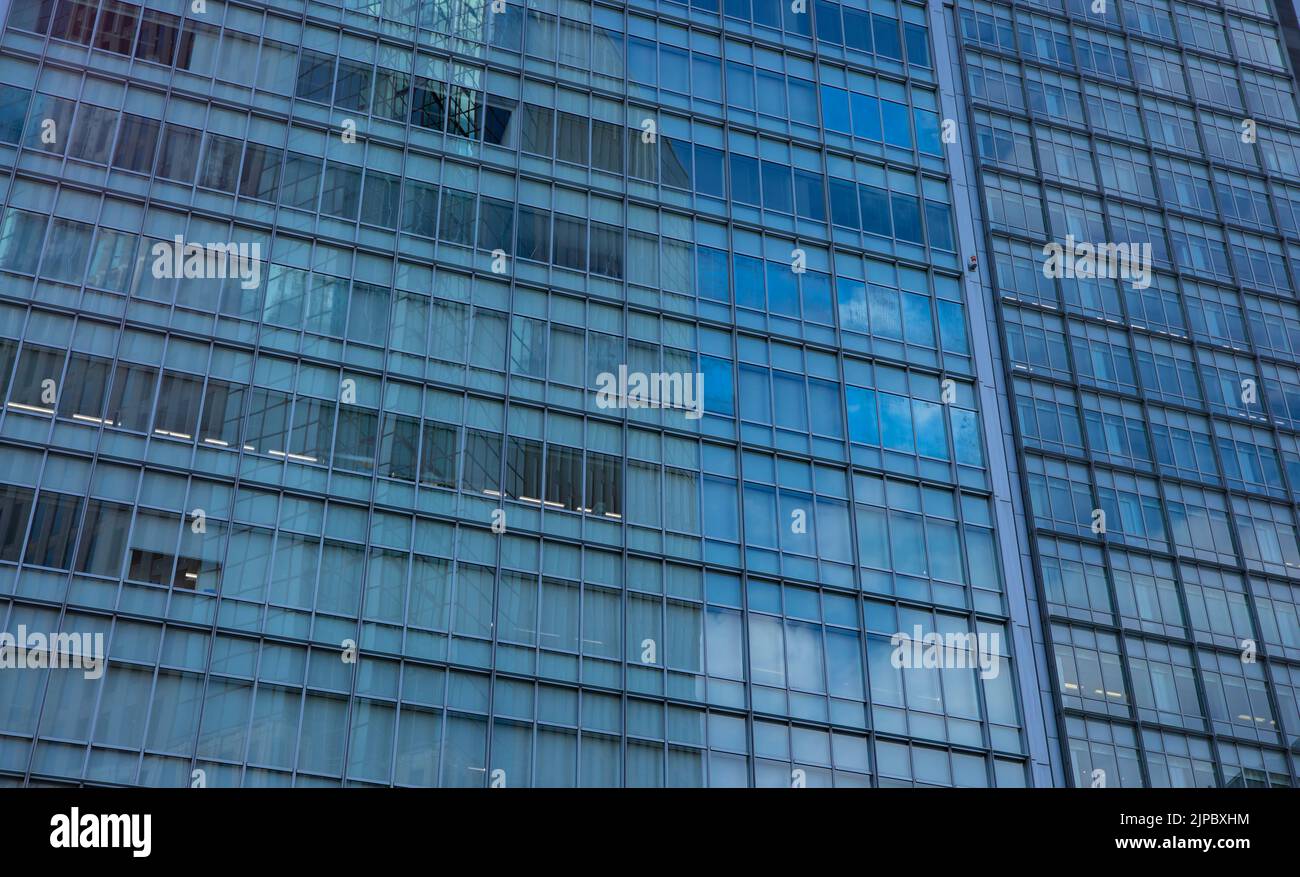 A cloud reflecting the building in the business town long shot Stock ...