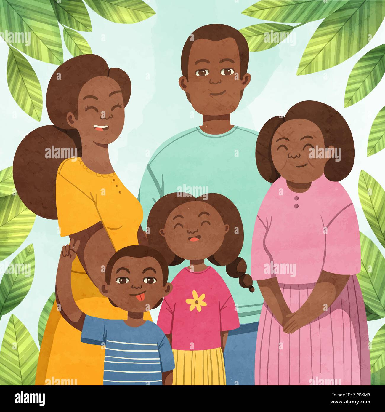 Watercolor family reunion Vector illustration Stock Vector Image & Art ...