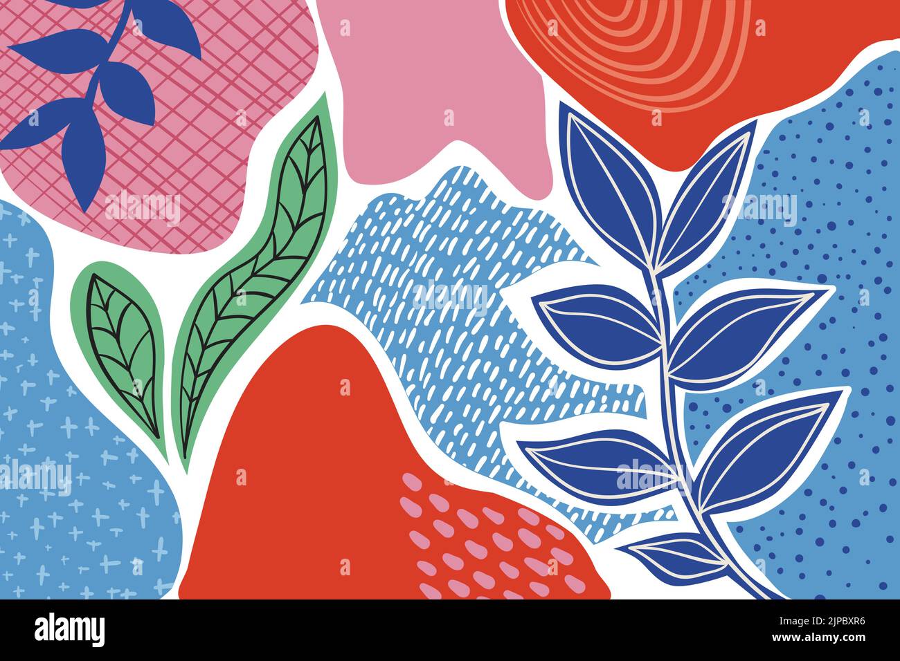 Hand drawn collage wallpaper design Vector illustration Stock Vector ...
