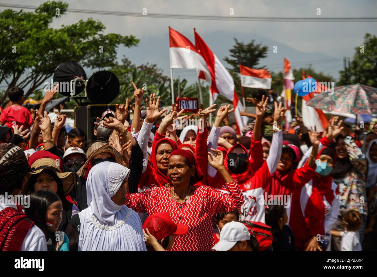 Rancaekek, West Java, Indonesia. 17th Aug, 2022. Residents took part in ...