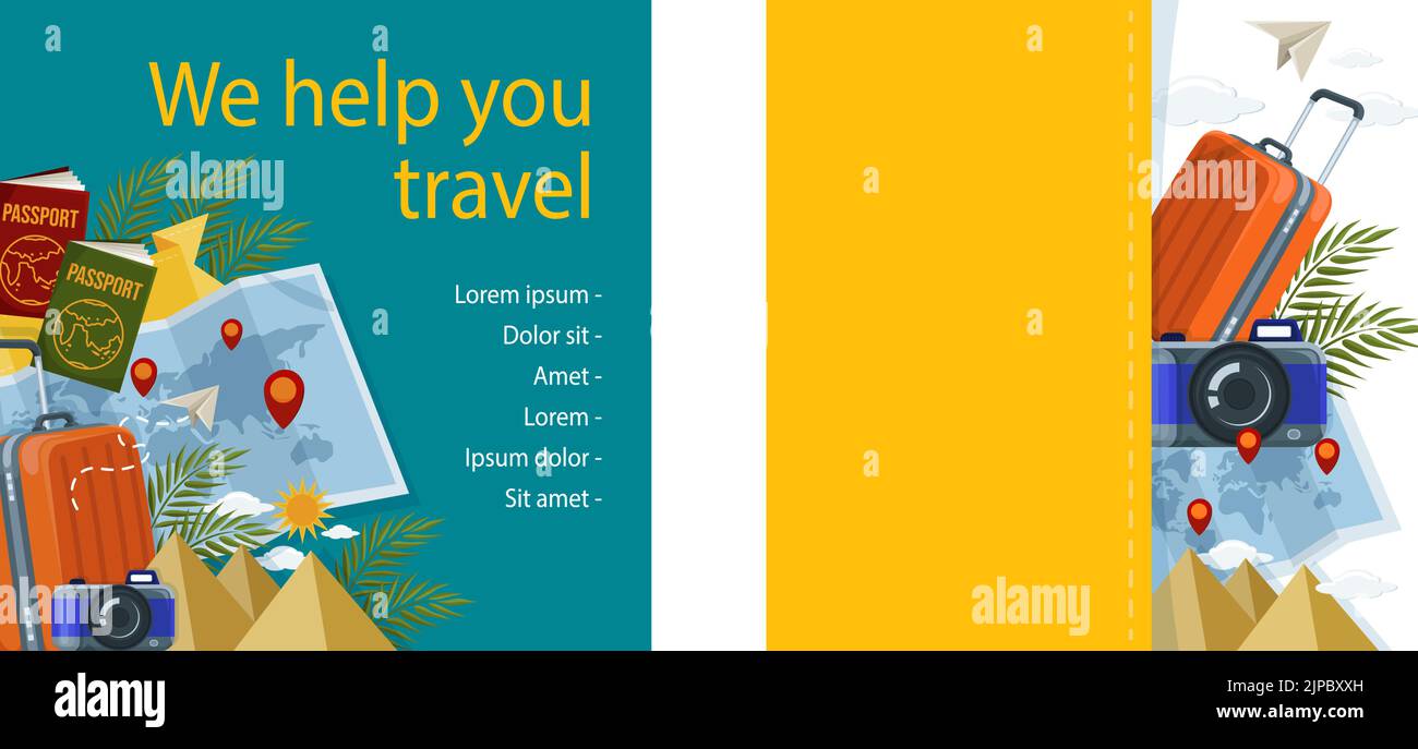 Travel agency template design Vector illustration Stock Vector Image ...