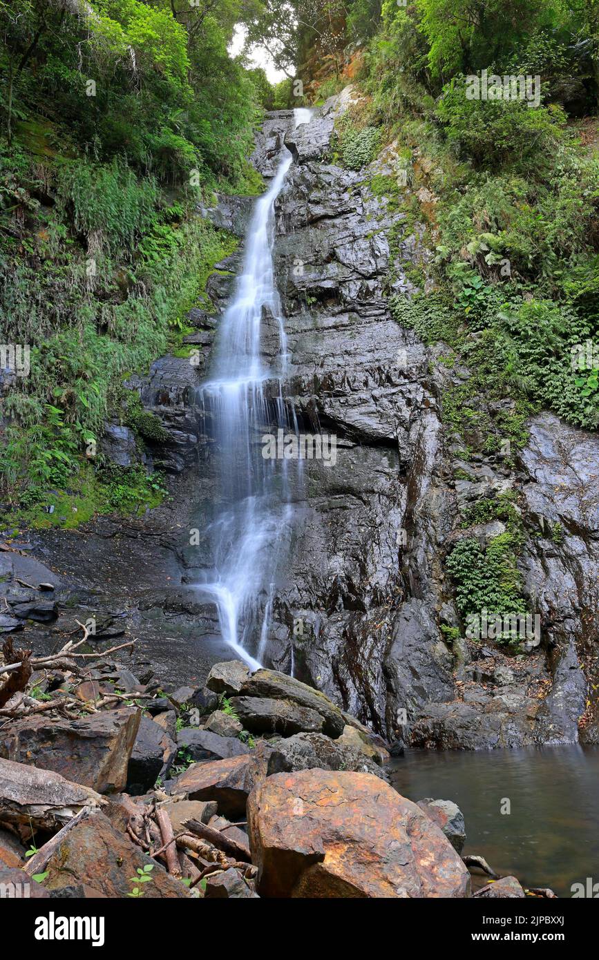 The famous Wufengqi Waterfall in Jiaoxi Township, Yilan County, Taiwan ...