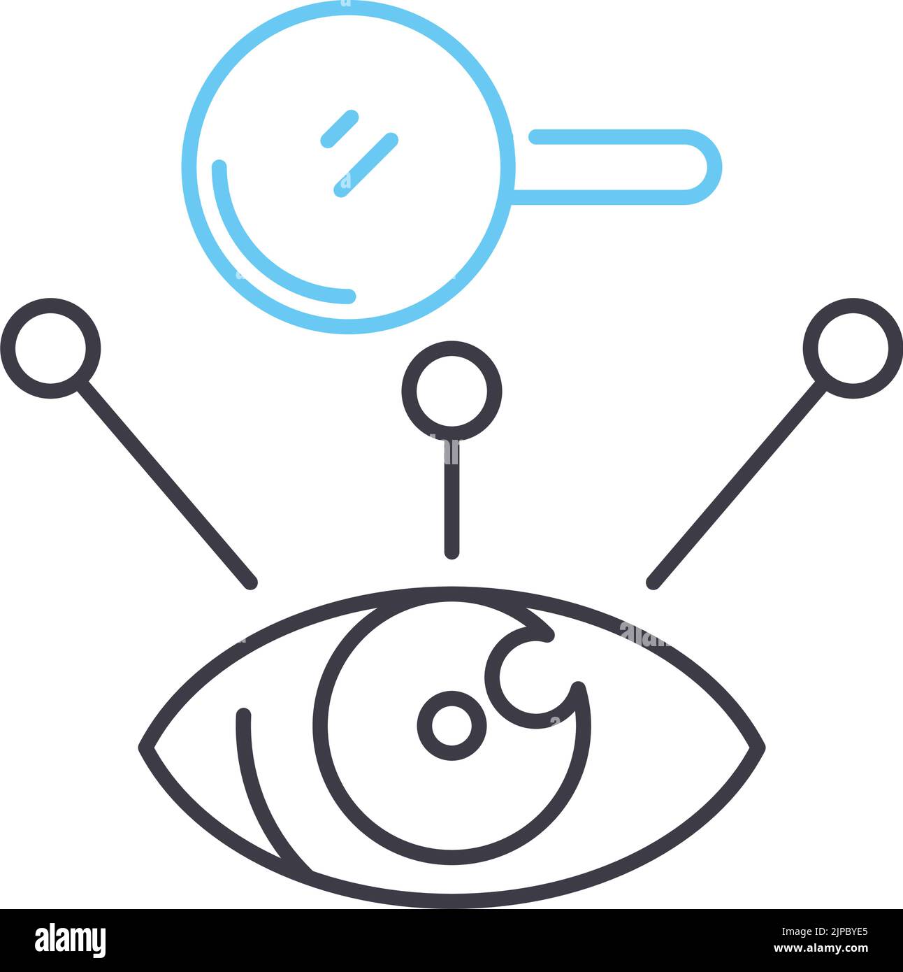 market vision line icon, outline symbol, vector illustration, concept ... market vision line icon, outline symbol, vector illustration, concept ...