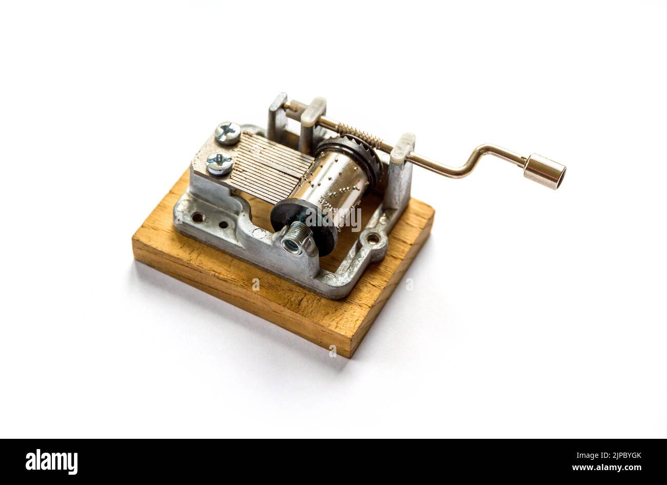 Traditional music box isolated on white background Stock Photo - Alamy
