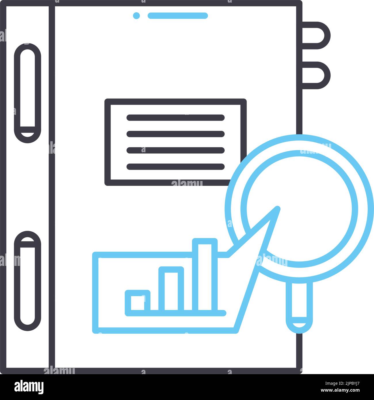 management analysis line icon, outline symbol, vector illustration ...