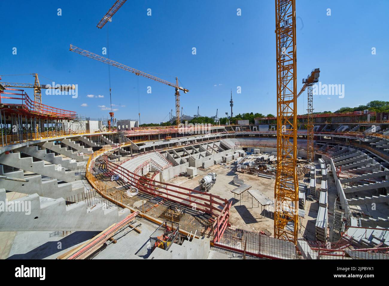 Munich, Germany, Aug 16, 2022, Press event at the construction site of ...