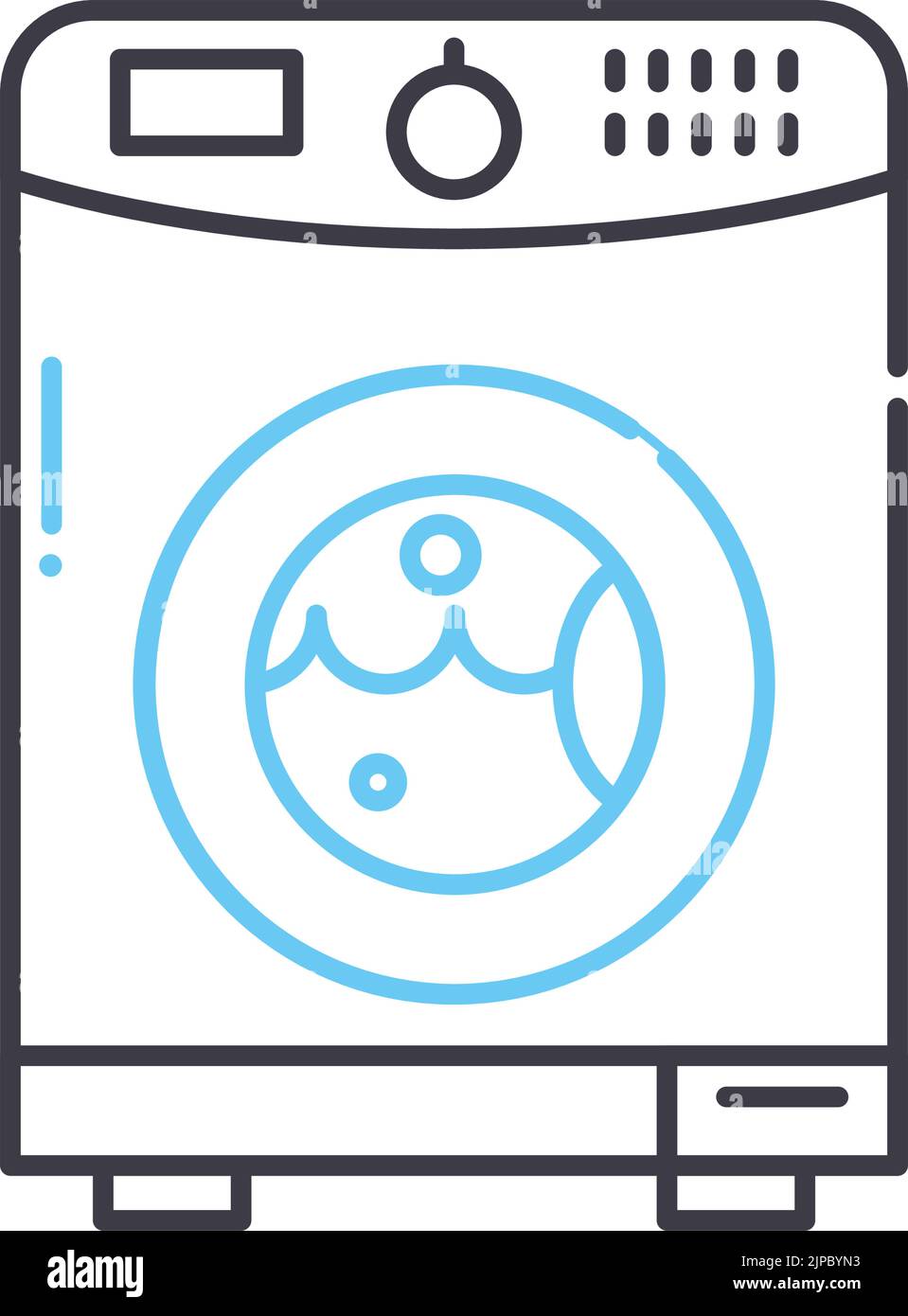washer line icon, outline symbol, vector illustration, concept sign ...