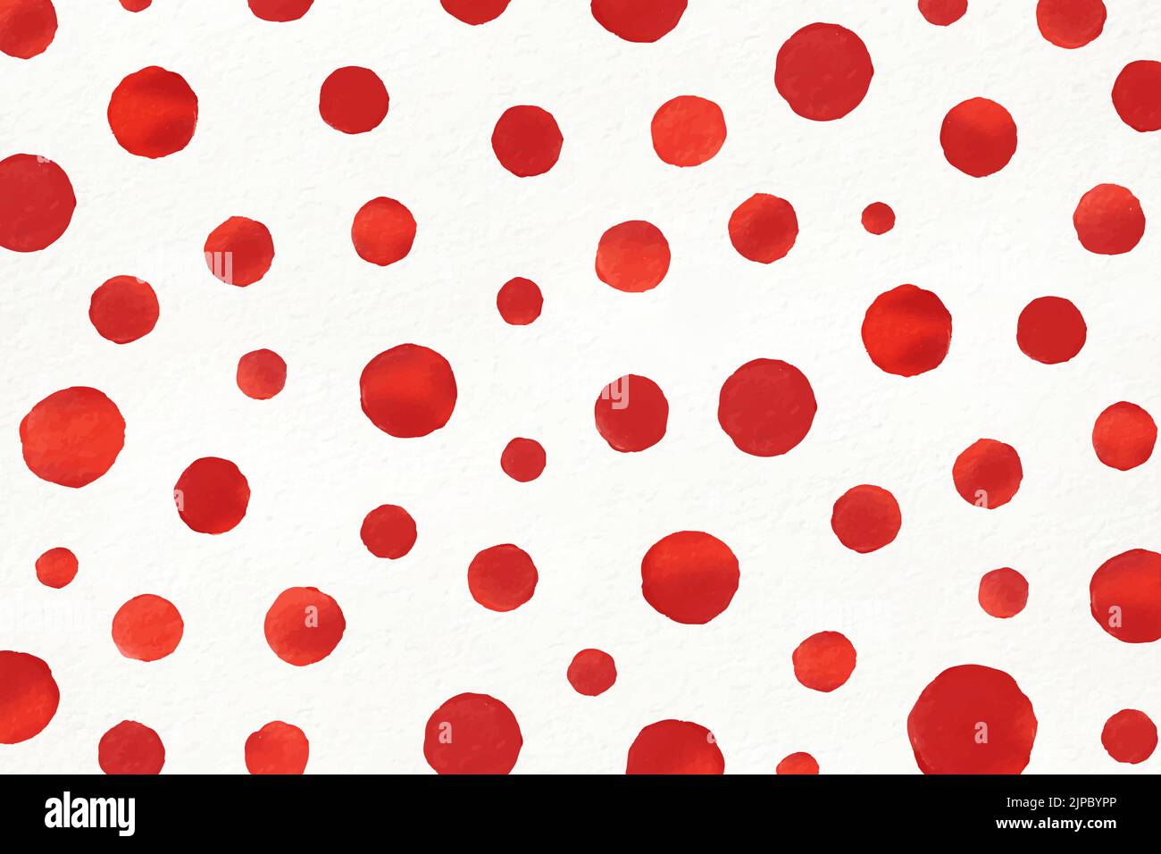 Watercolor red polka dot design Vector illustration Stock Vector Image ...