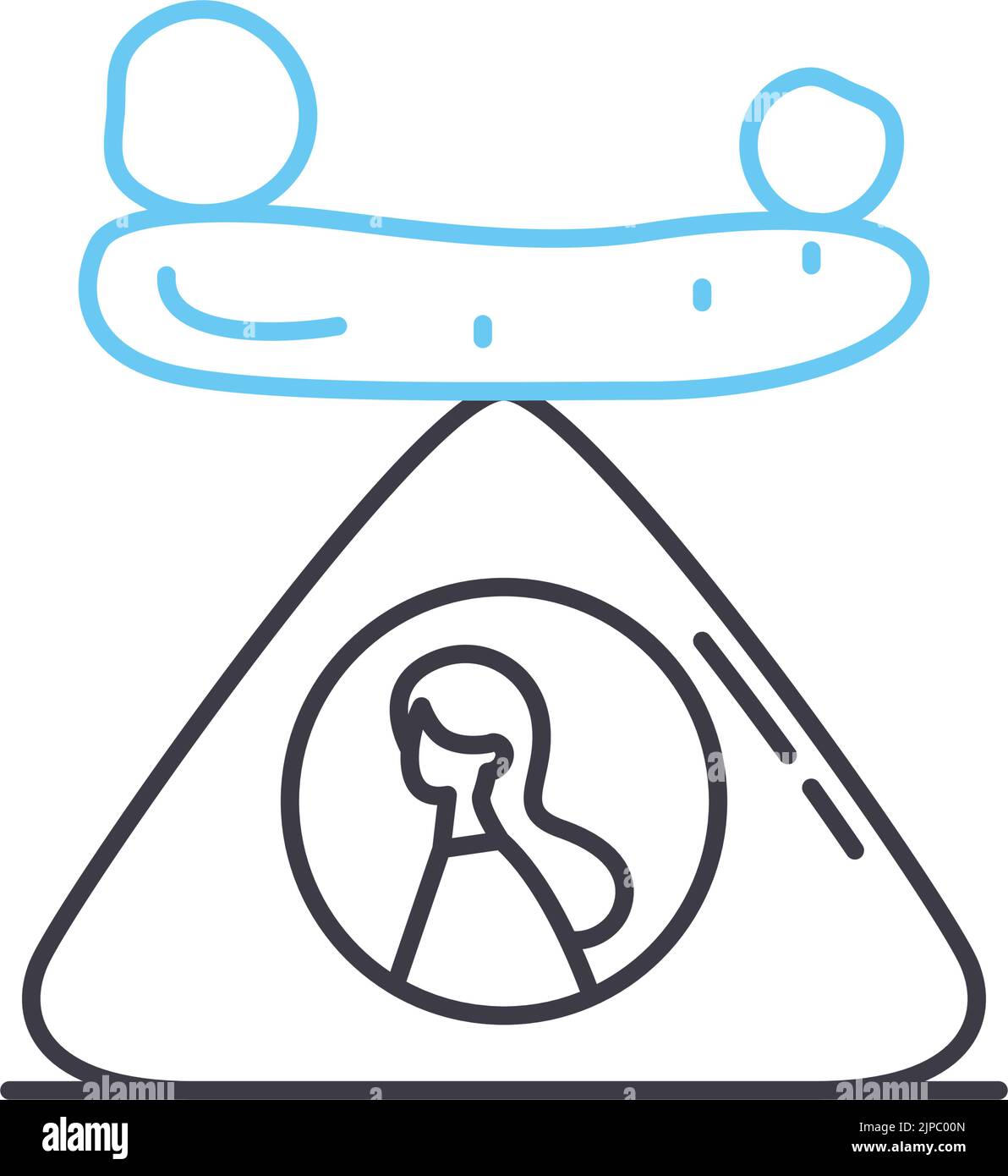 work-life balance line icon, outline symbol, vector illustration, concept sign Stock Vector ...