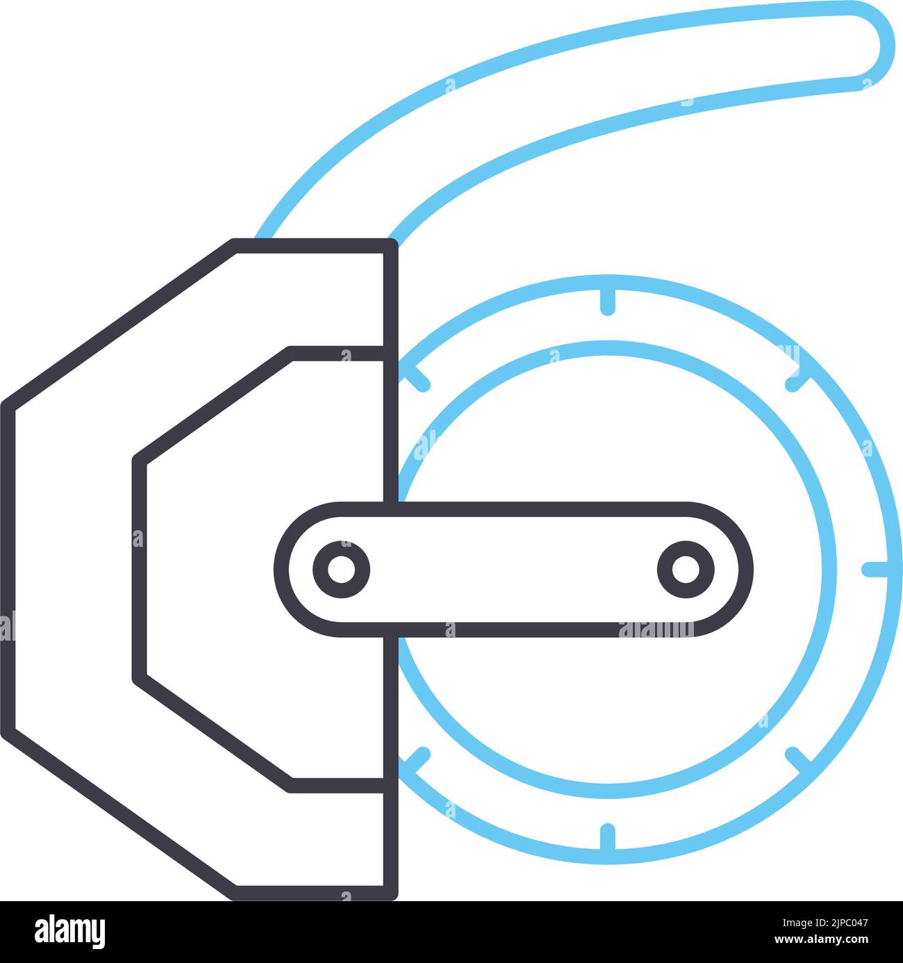 industrial rotor element line icon, outline symbol, vector illustration, concept sign Stock ...