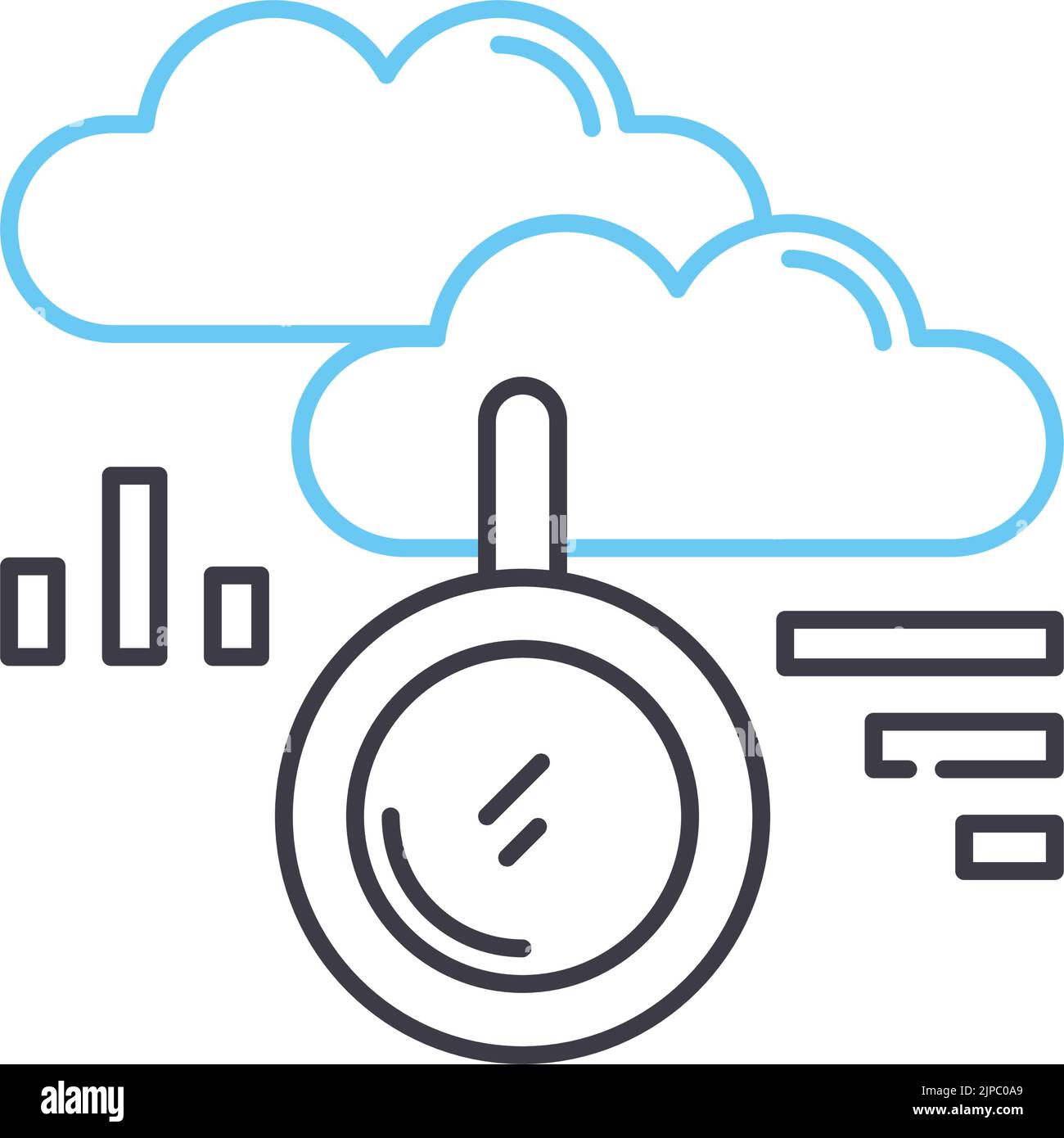 Network Connection Line Icon Outline Symbol Vector Illustration Concept Sign Stock Vector