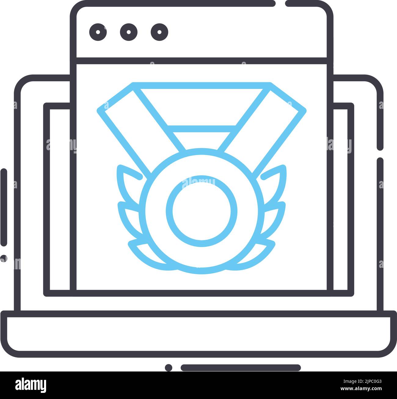 search engine optimization excellence line icon, outline symbol, vector ...