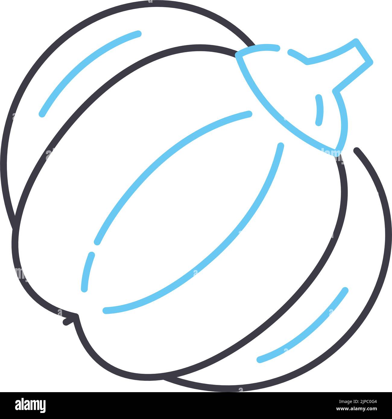 pumpkin line icon, outline symbol, vector illustration, concept sign ...
