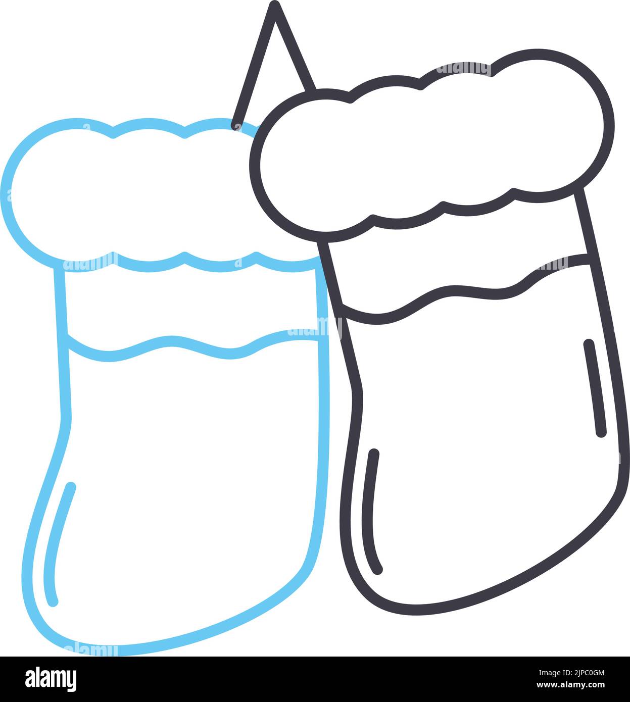 stockings line icon, outline symbol, vector illustration, concept sign ...