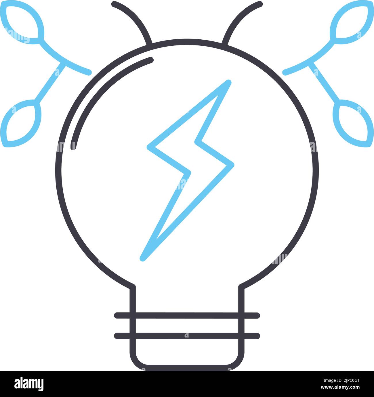 green energy source line icon, outline symbol, vector illustration ...