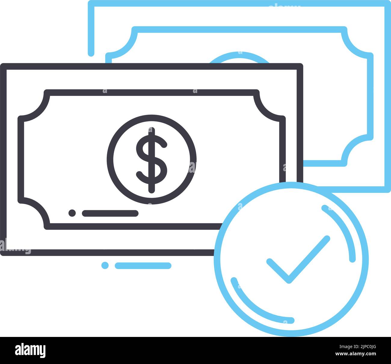 net income line icon, outline symbol, vector illustration, concept sign ...