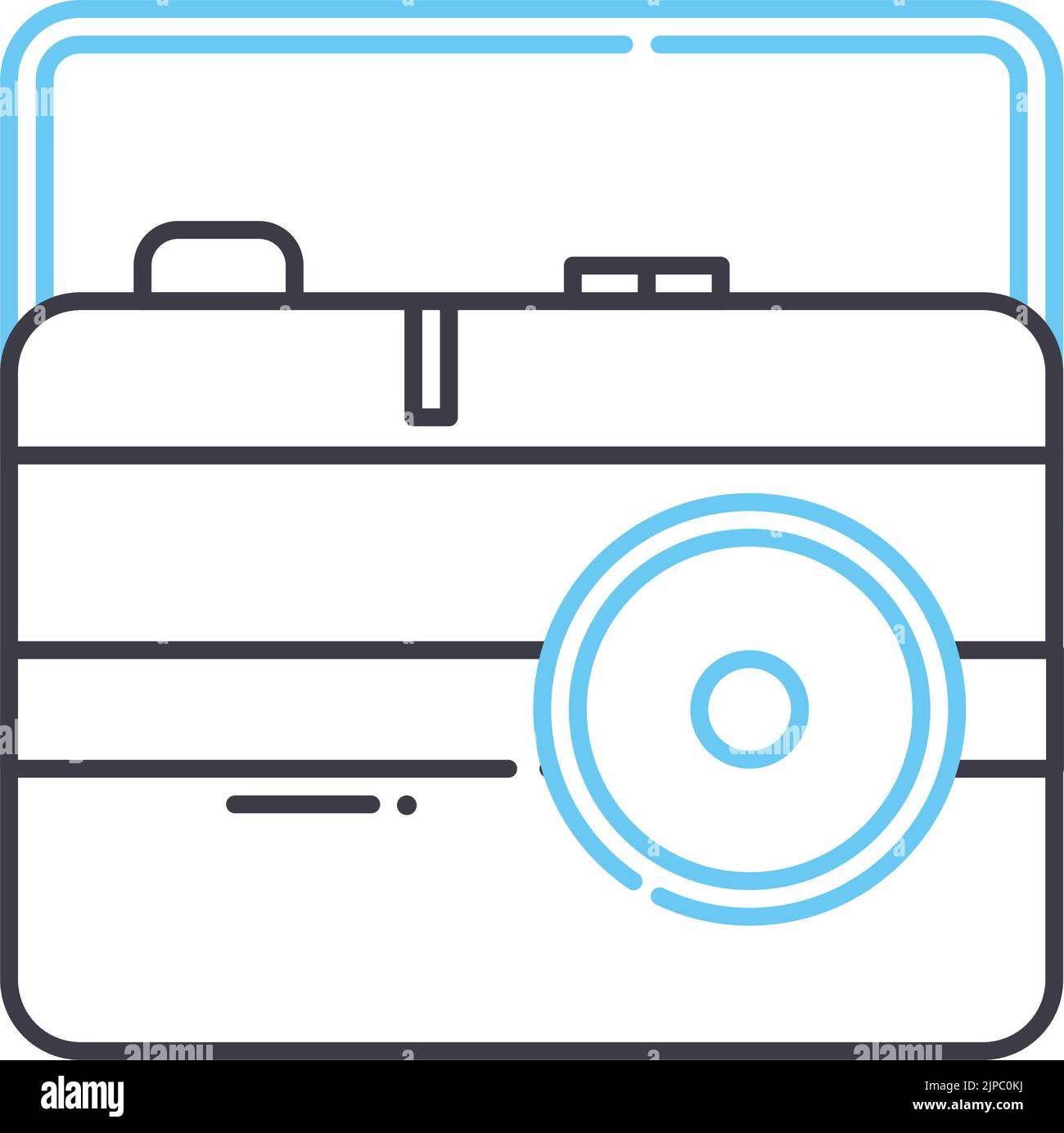 radio line icon, outline symbol, vector illustration, concept sign ...