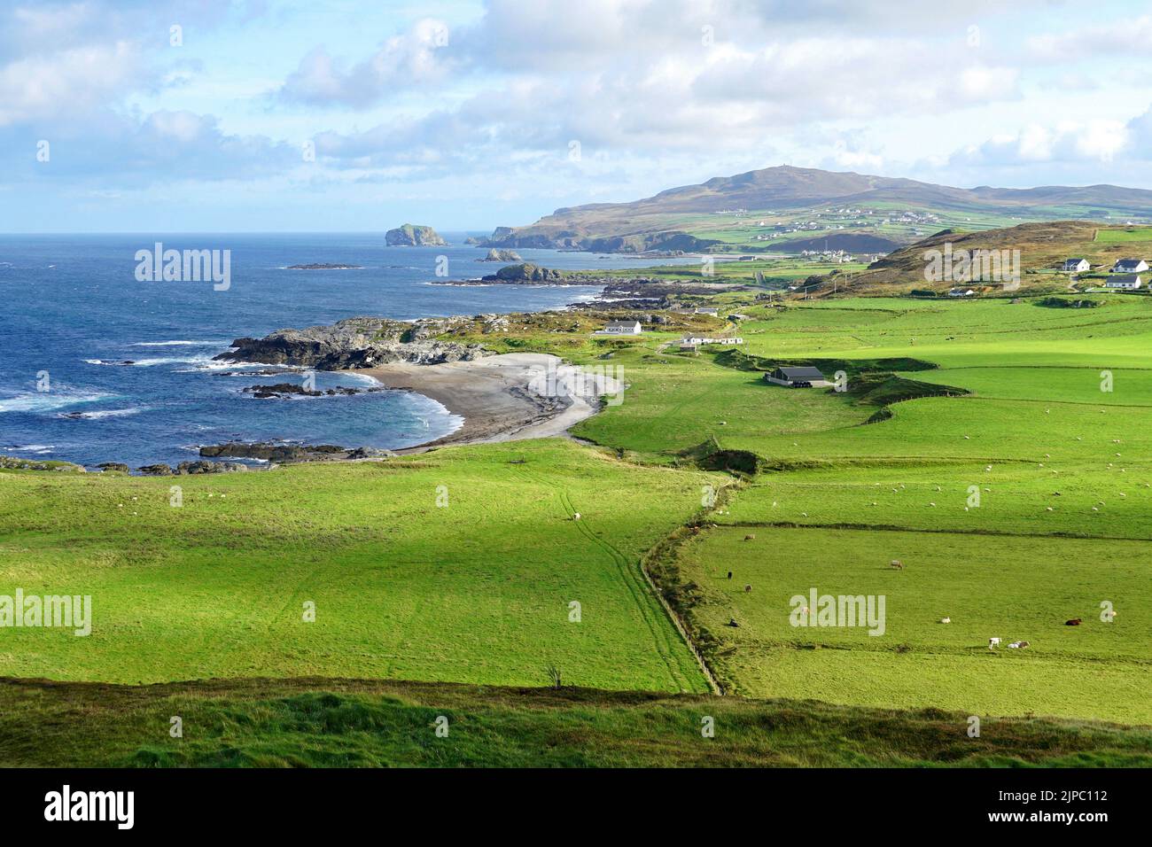 Costal landscape. Malin Head, Inishowen Peninsula, co Donegal, Ireland ...