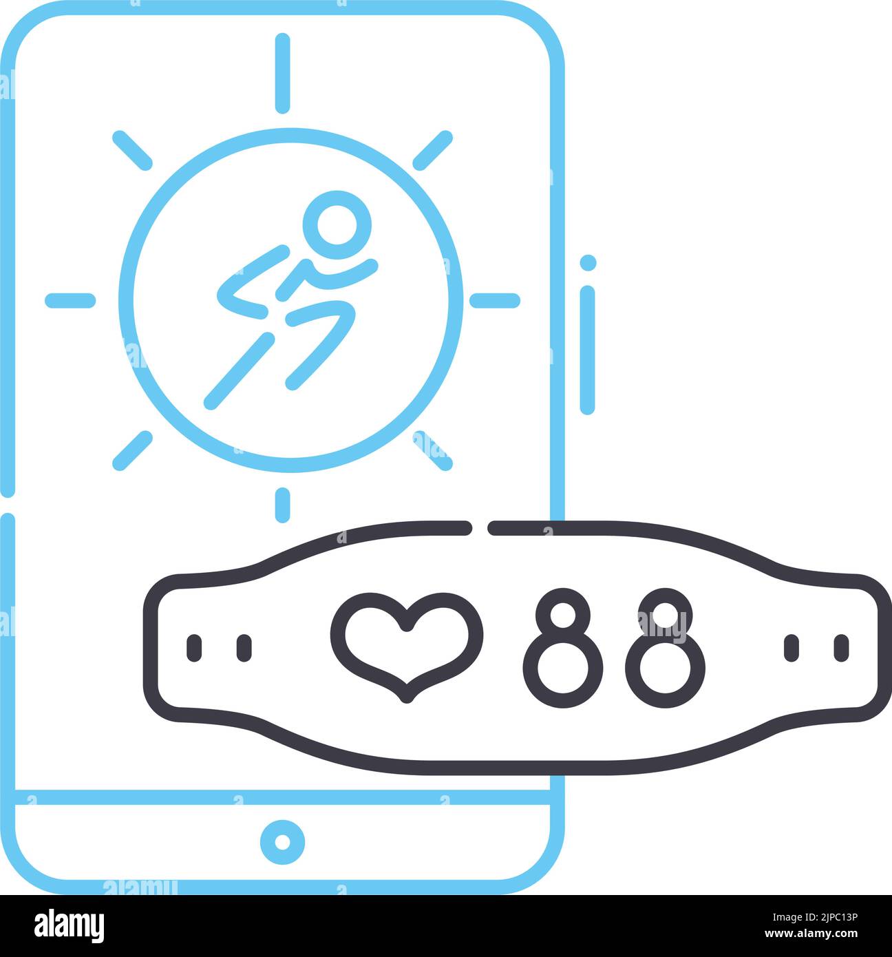 Synchronization Technology Line Icon Outline Symbol Vector