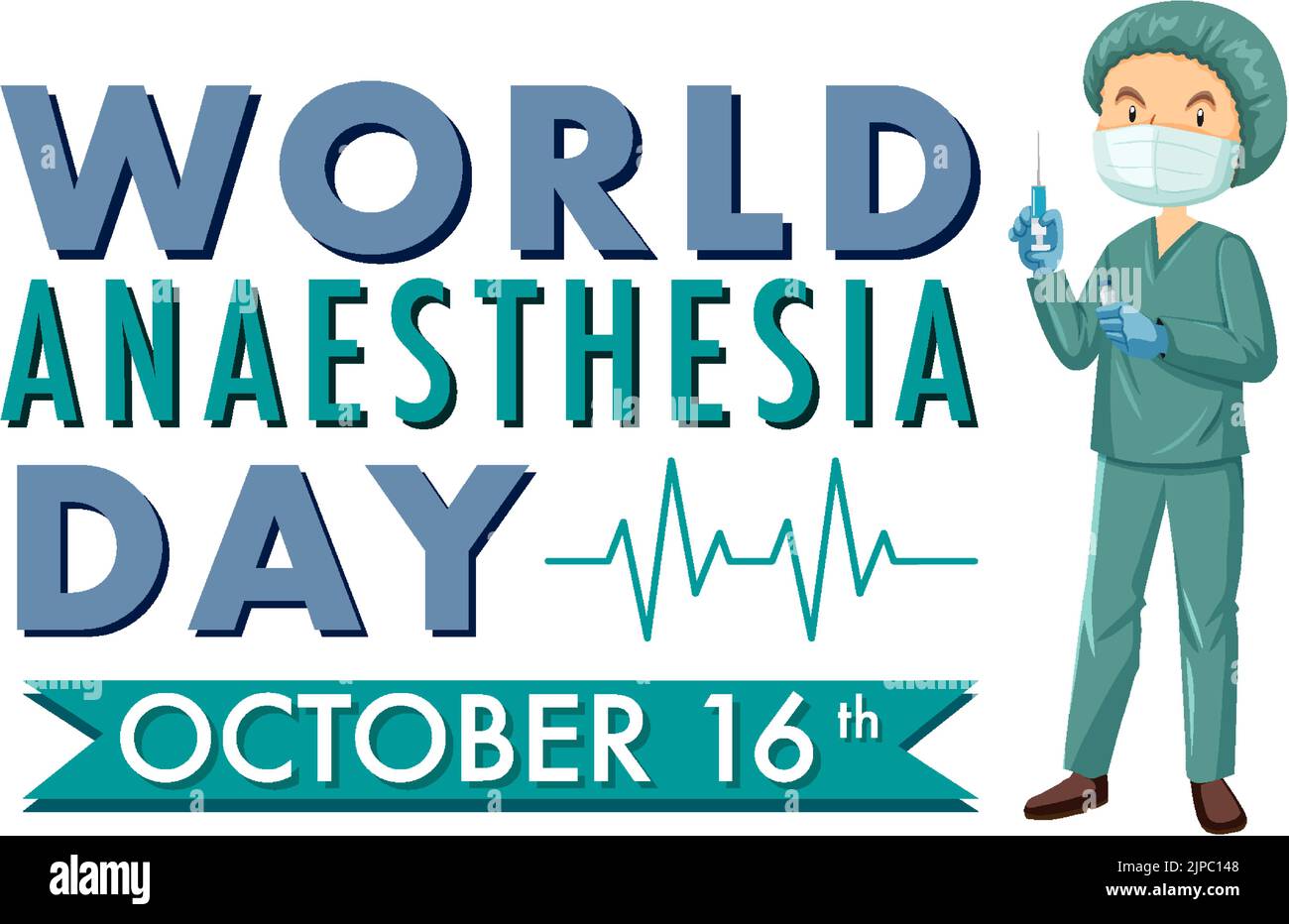 World Anaesthesia Day Banner Design illustration Stock Vector Image ...