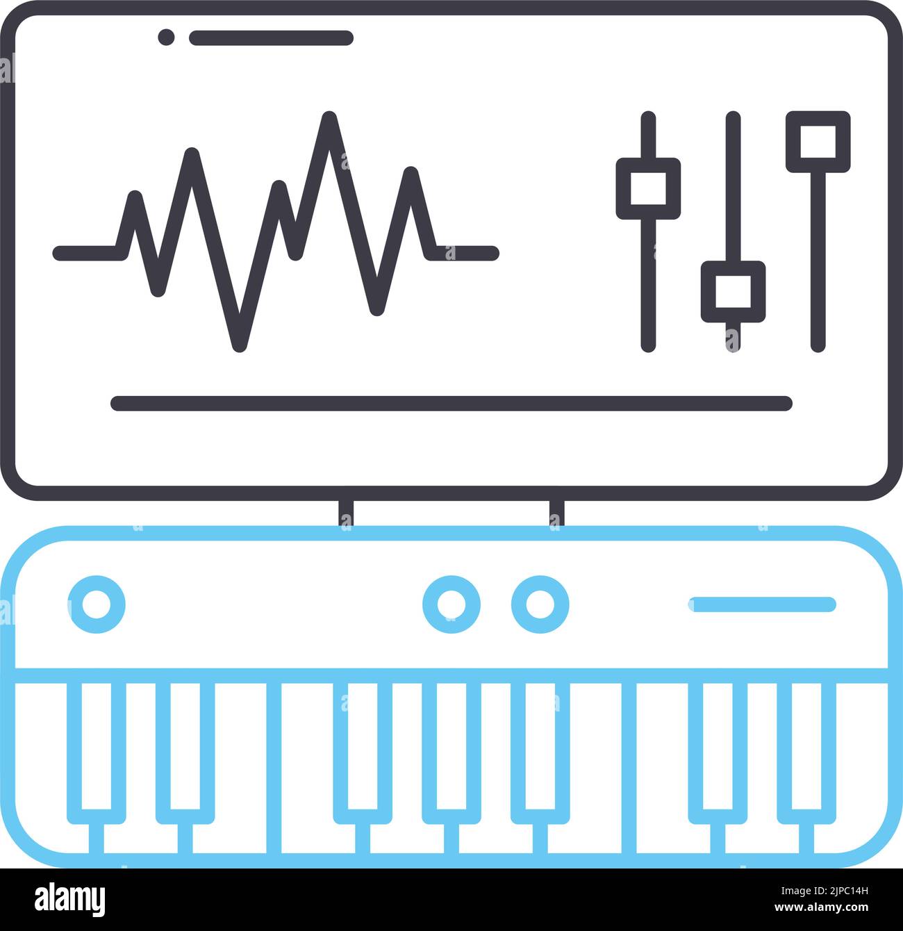 studio line icon, outline symbol, vector illustration, concept sign ...
