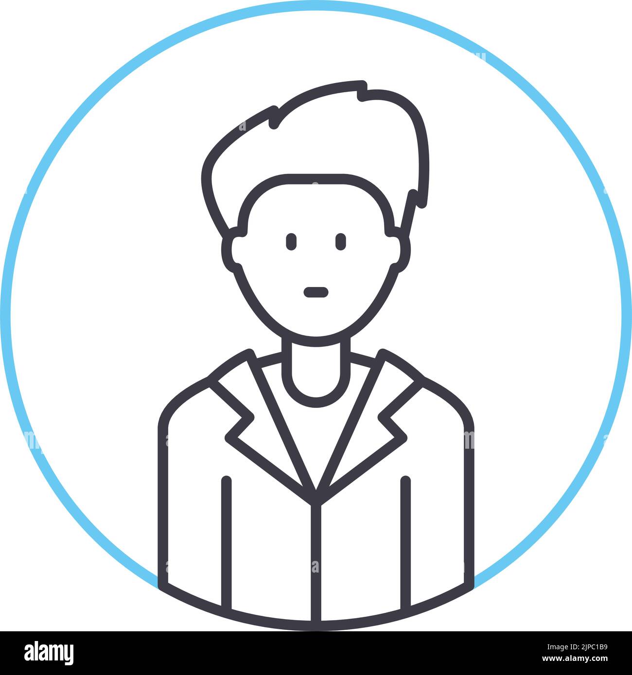 male line icon, outline symbol, vector illustration, concept sign Stock ...