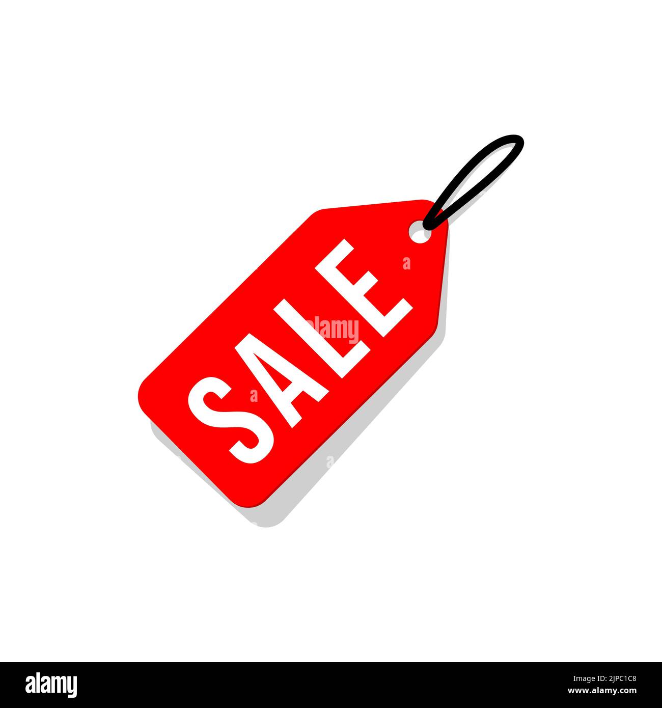 Red sale price tags isolated on white background Stock Vector Image ...