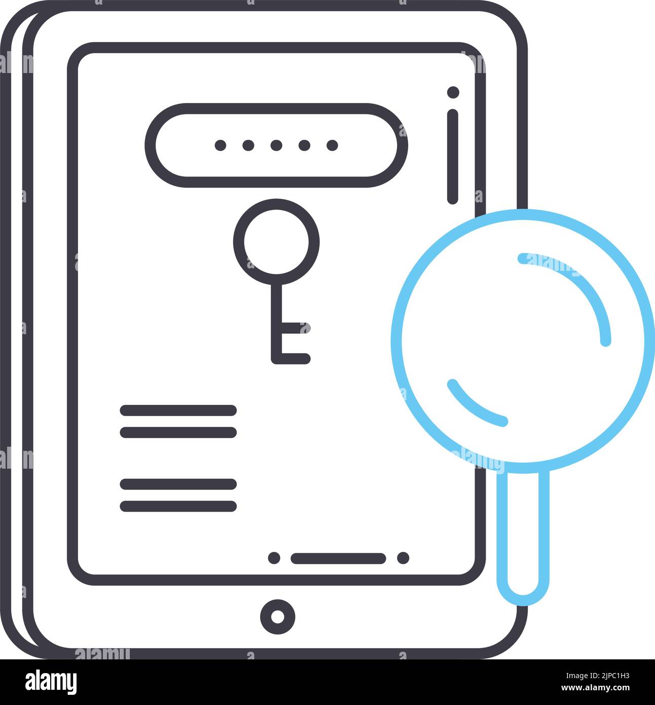 website keywording line icon, outline symbol, vector illustration ...