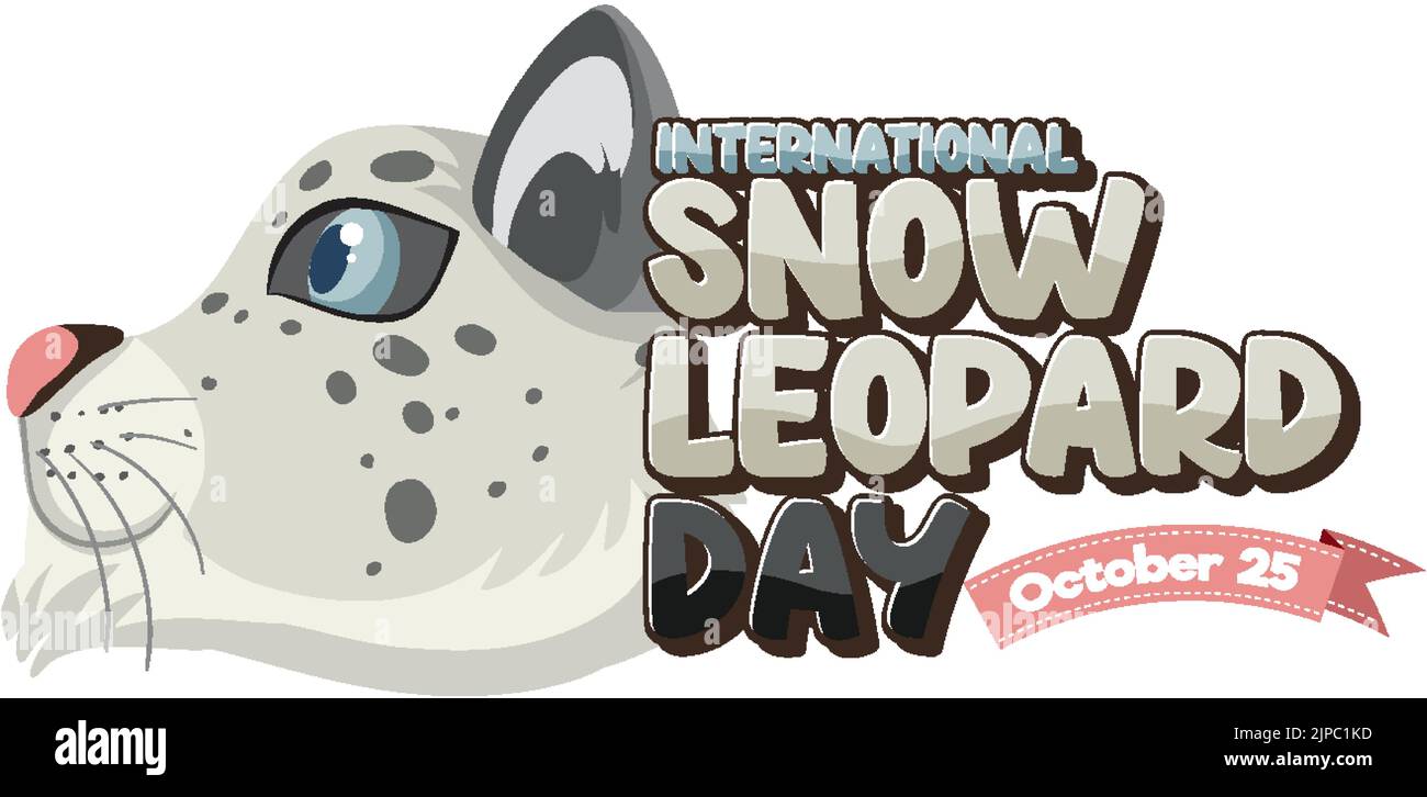 International snow leopard day illustration Stock Vector Image & Art ...