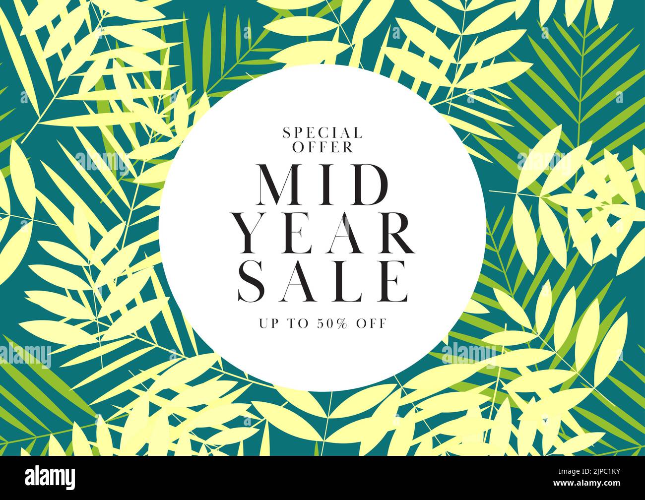 Special offer and promotion banner. Mid Year Sale, Summer Sale ...