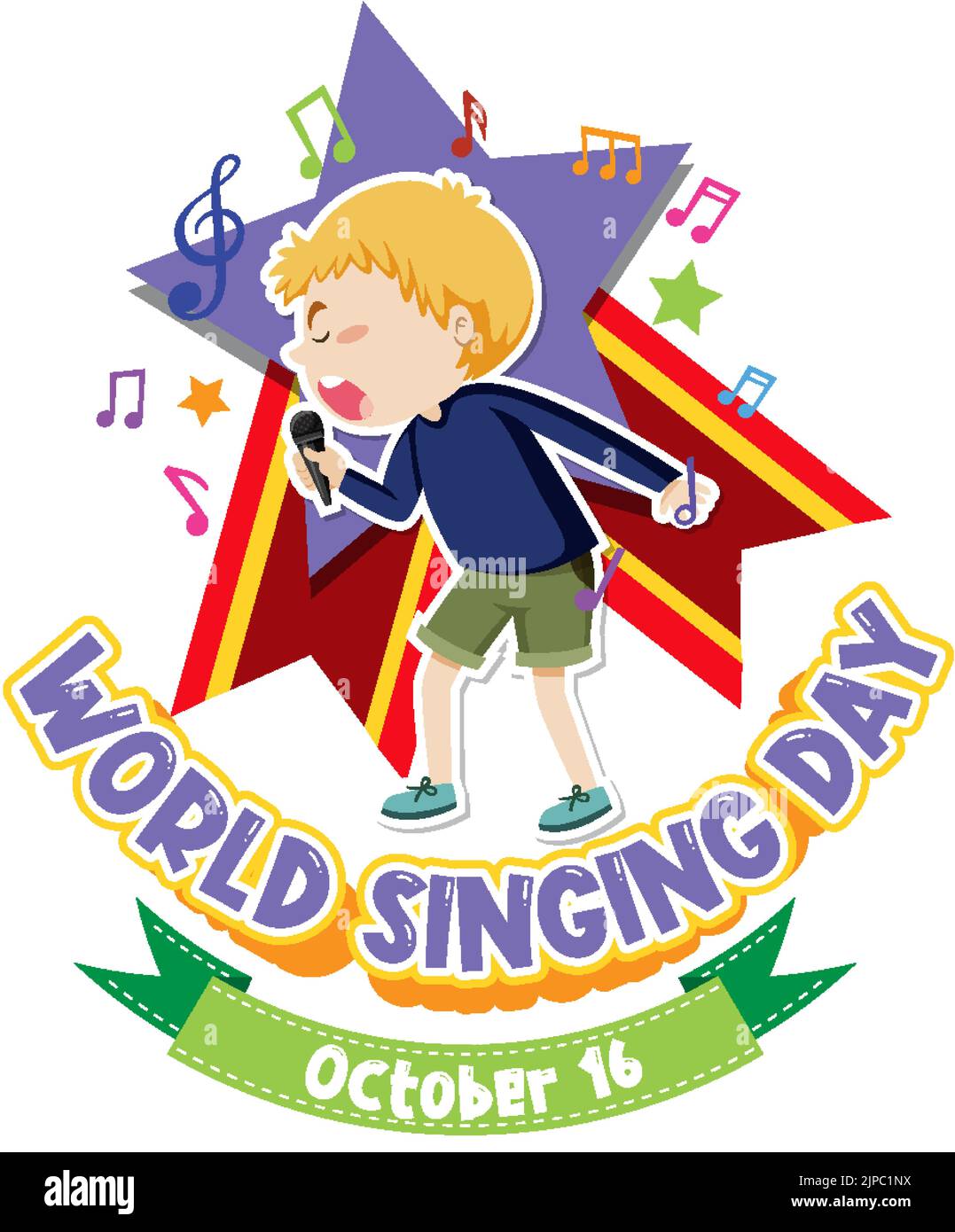 World Singing Day Banner Design illustration Stock Vector Image & Art ...