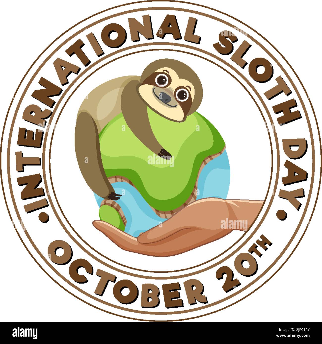 International sloth day banner concept vector illustration Stock Vector ...