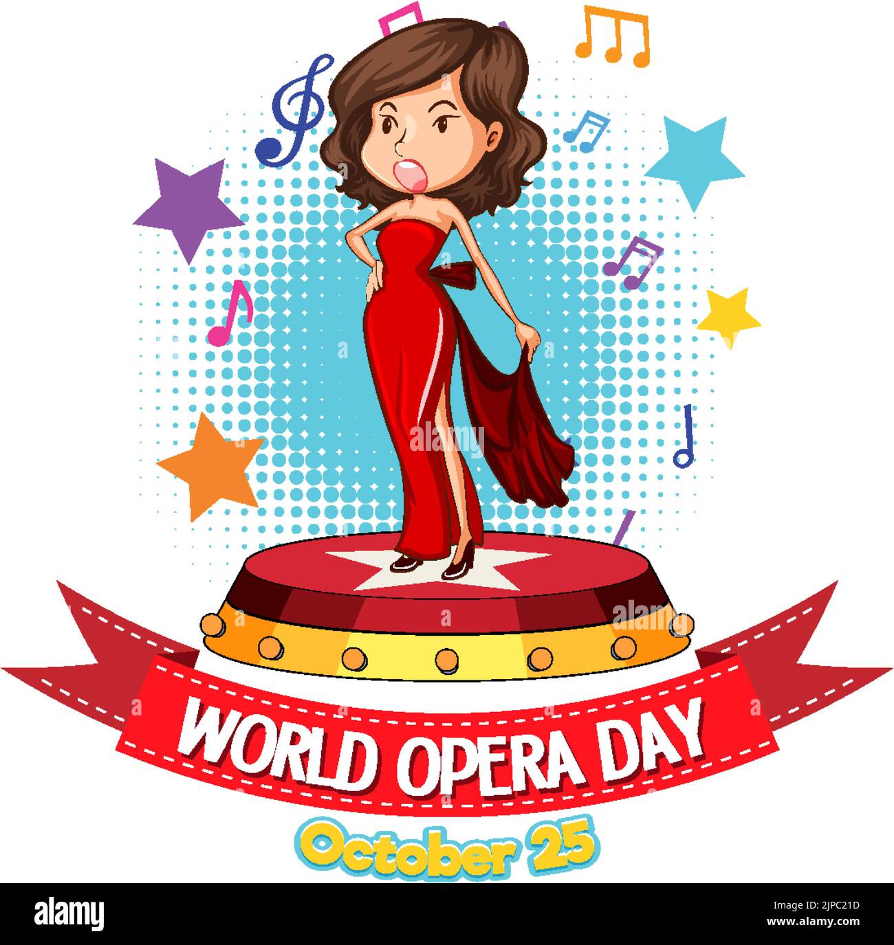 Singer opera cartoon Cut Out Stock Images & Pictures - Alamy