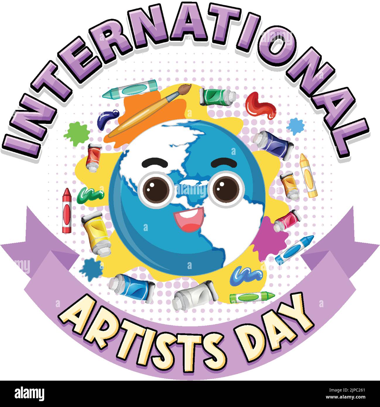 International Artists Day Banner Design illustration Stock Vector Image ...