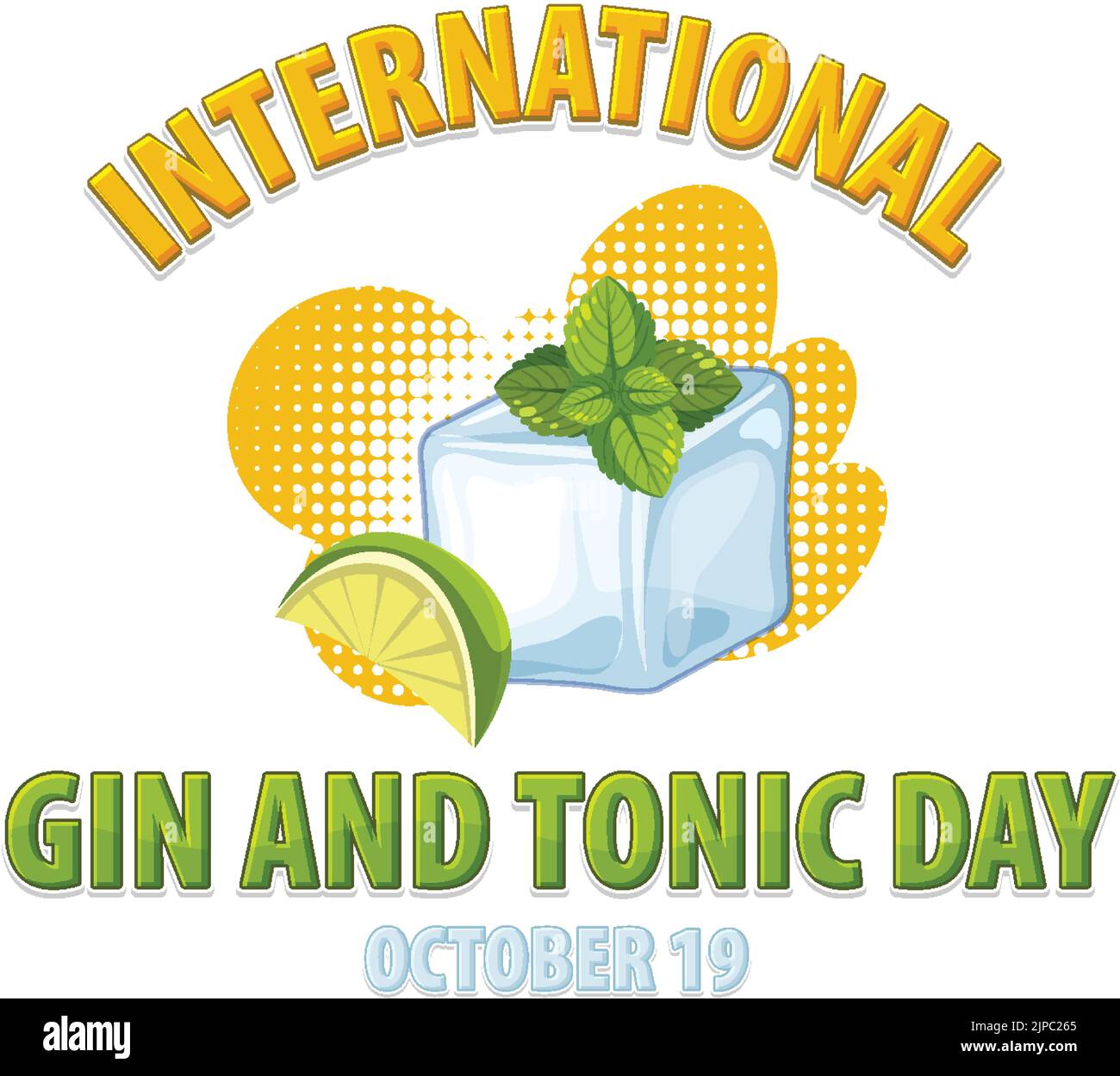 International Gin And Tonic Day Banner Design illustration Stock Vector ...