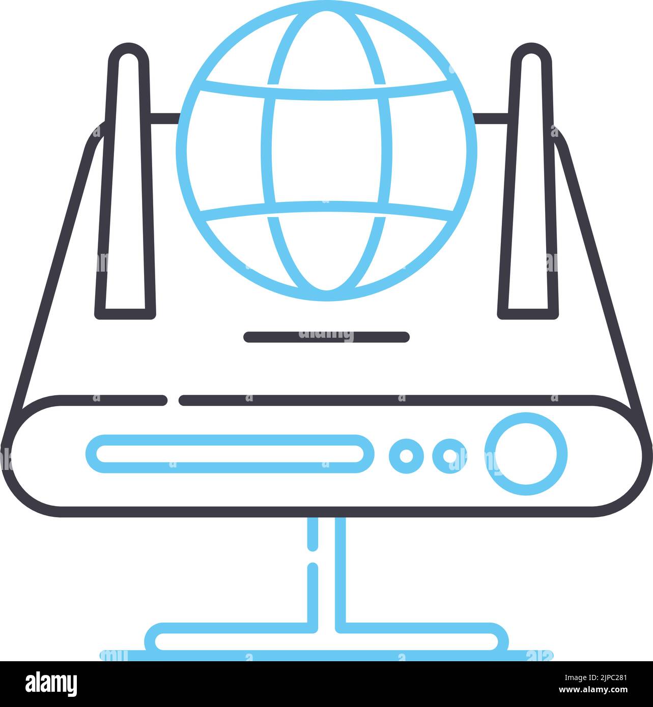 switch router line icon, outline symbol, vector illustration, concept ... switch router line icon, outline symbol, vector illustration, concept ...