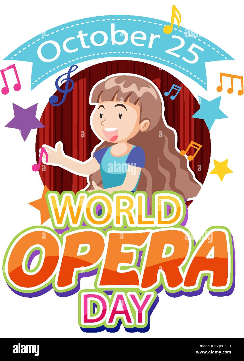 World Opera Day Poster Design illustration Stock Vector Image & Art - Alamy