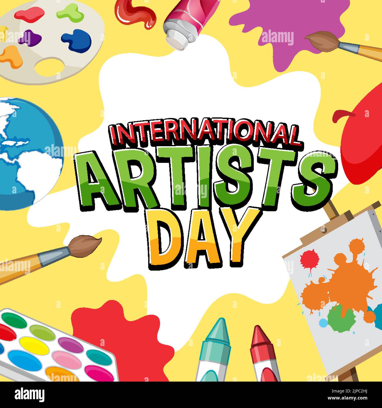 International Artists Day Banner Design illustration Stock Vector Image ...