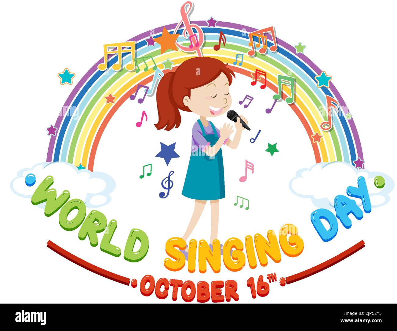 World Singing Day Poster Design illustration Stock Vector Image & Art ...
