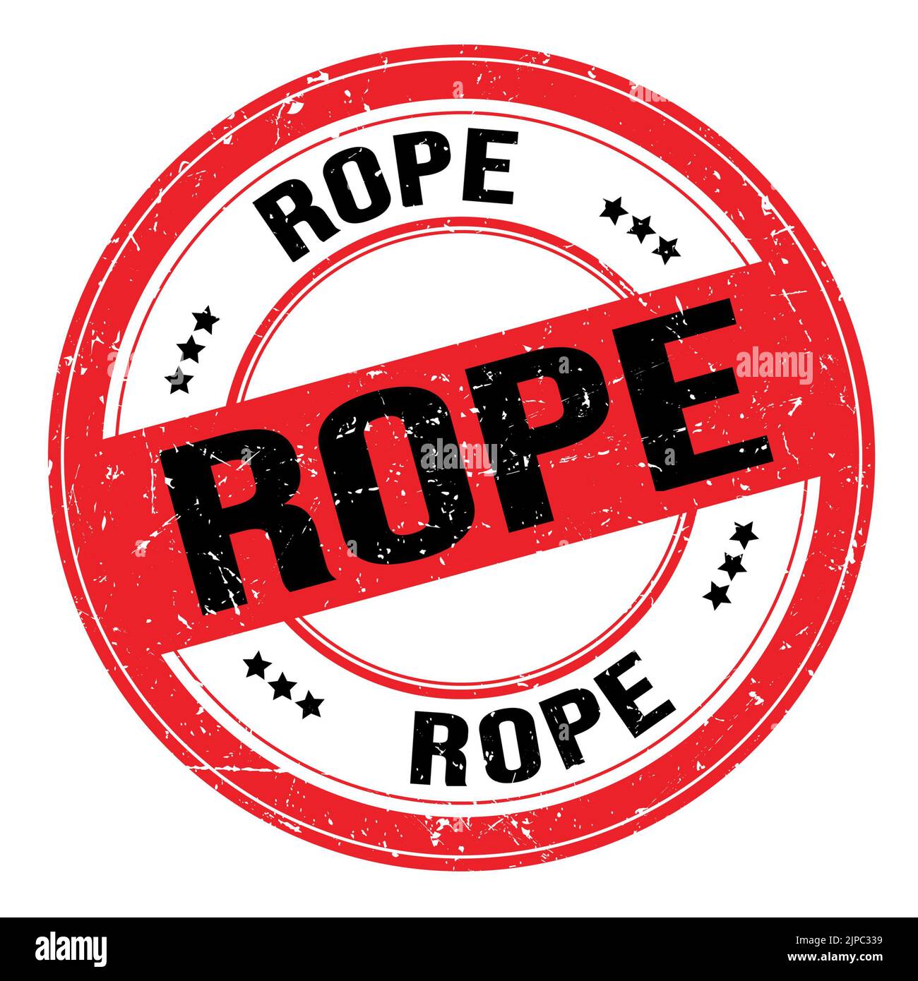 ROPE text written on red-black round grungy stamp sign Stock Photo - Alamy