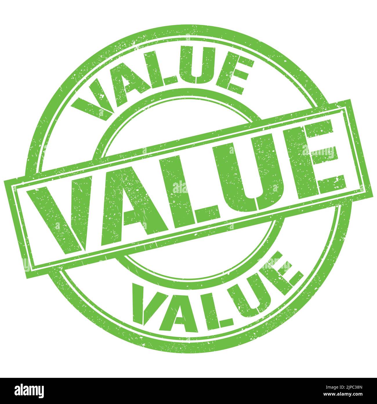 VALUE text written on green round stamp sign Stock Photo - Alamy