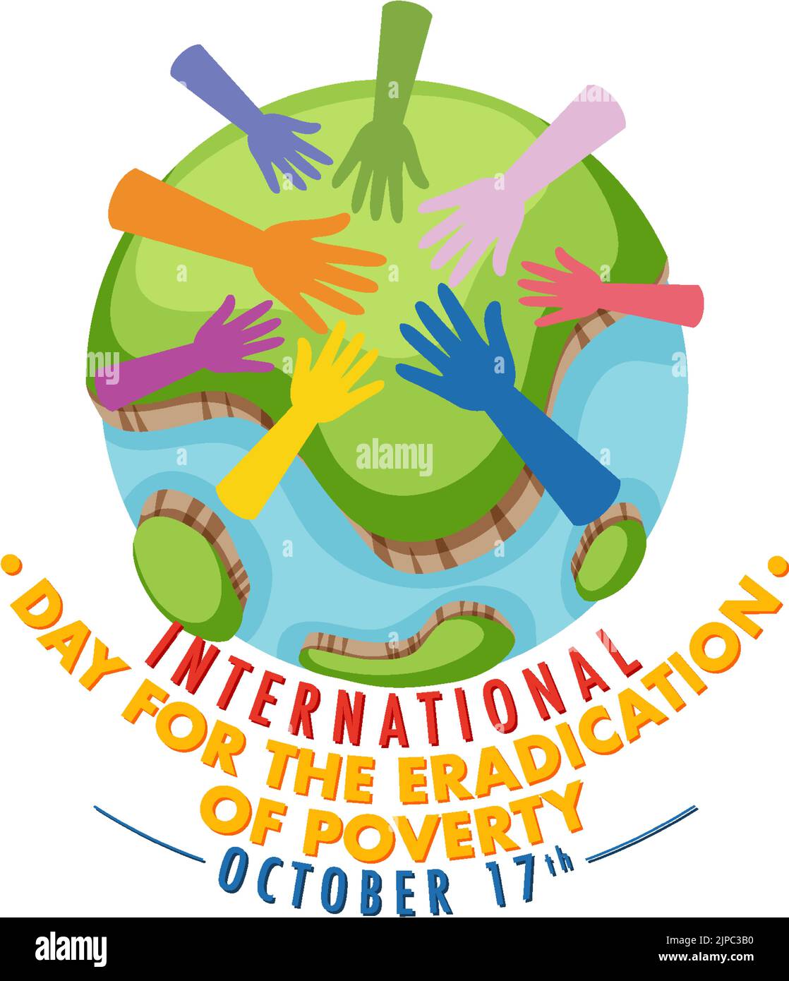 International Day For The Eradication Of Poverty Illustration Stock