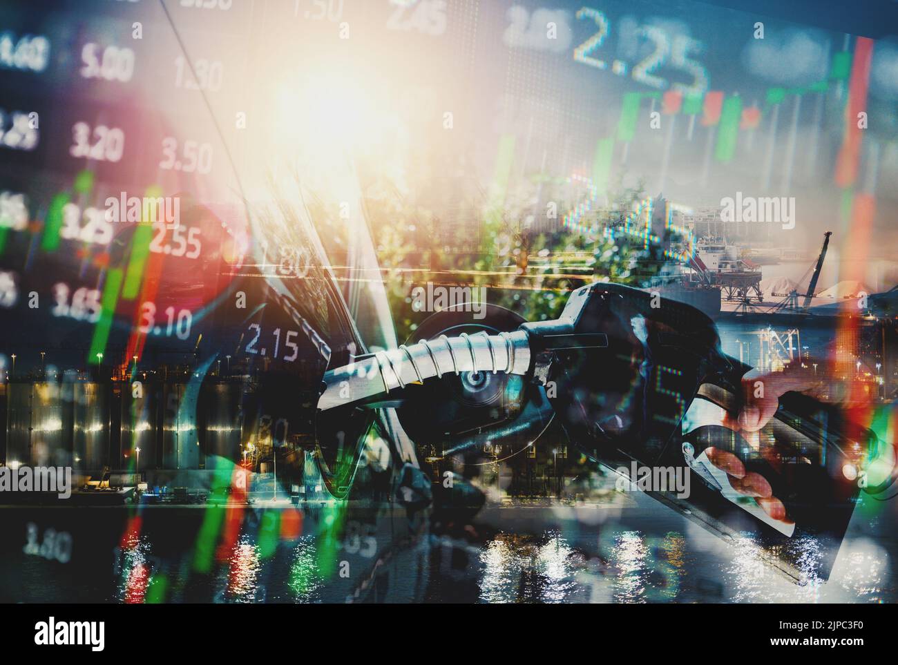 Graph with increasing of the fuel price Stock Photo - Alamy