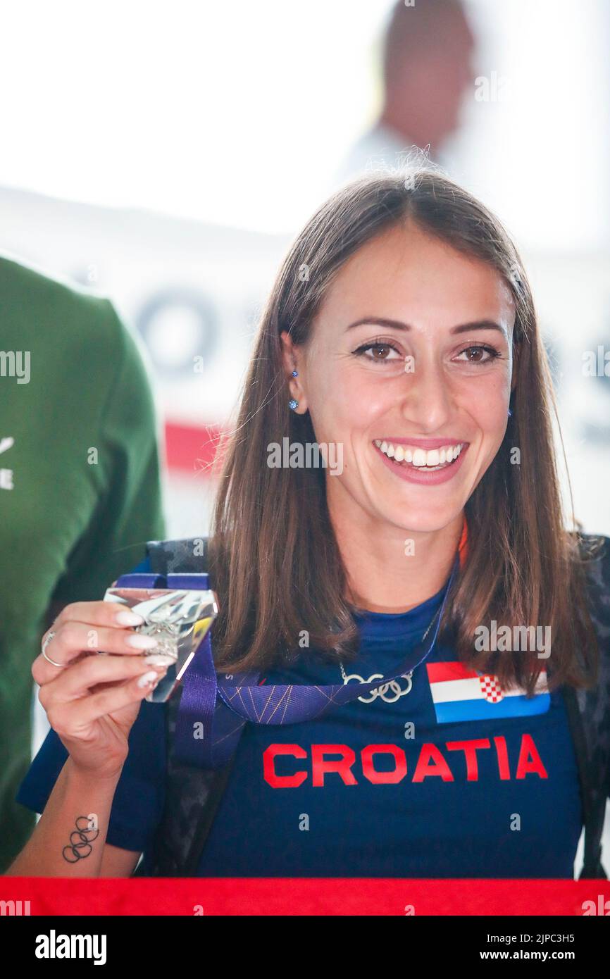 Zagreb, Croatia, on August 16, 2022, Croatia's Matea Parlov Kostro ...