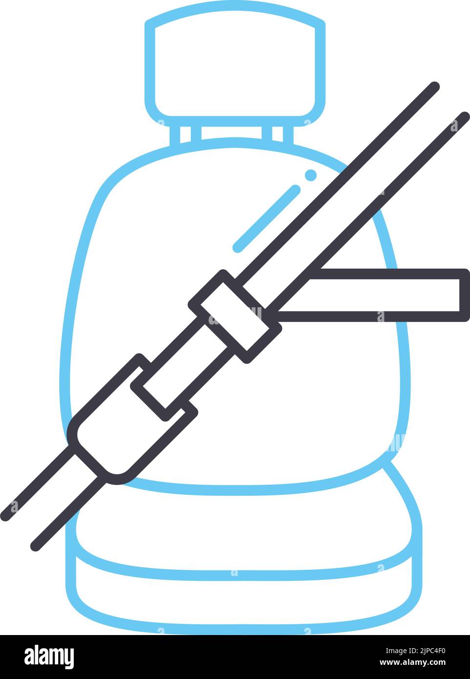 seat belt line icon, outline symbol, vector illustration, concept sign ...