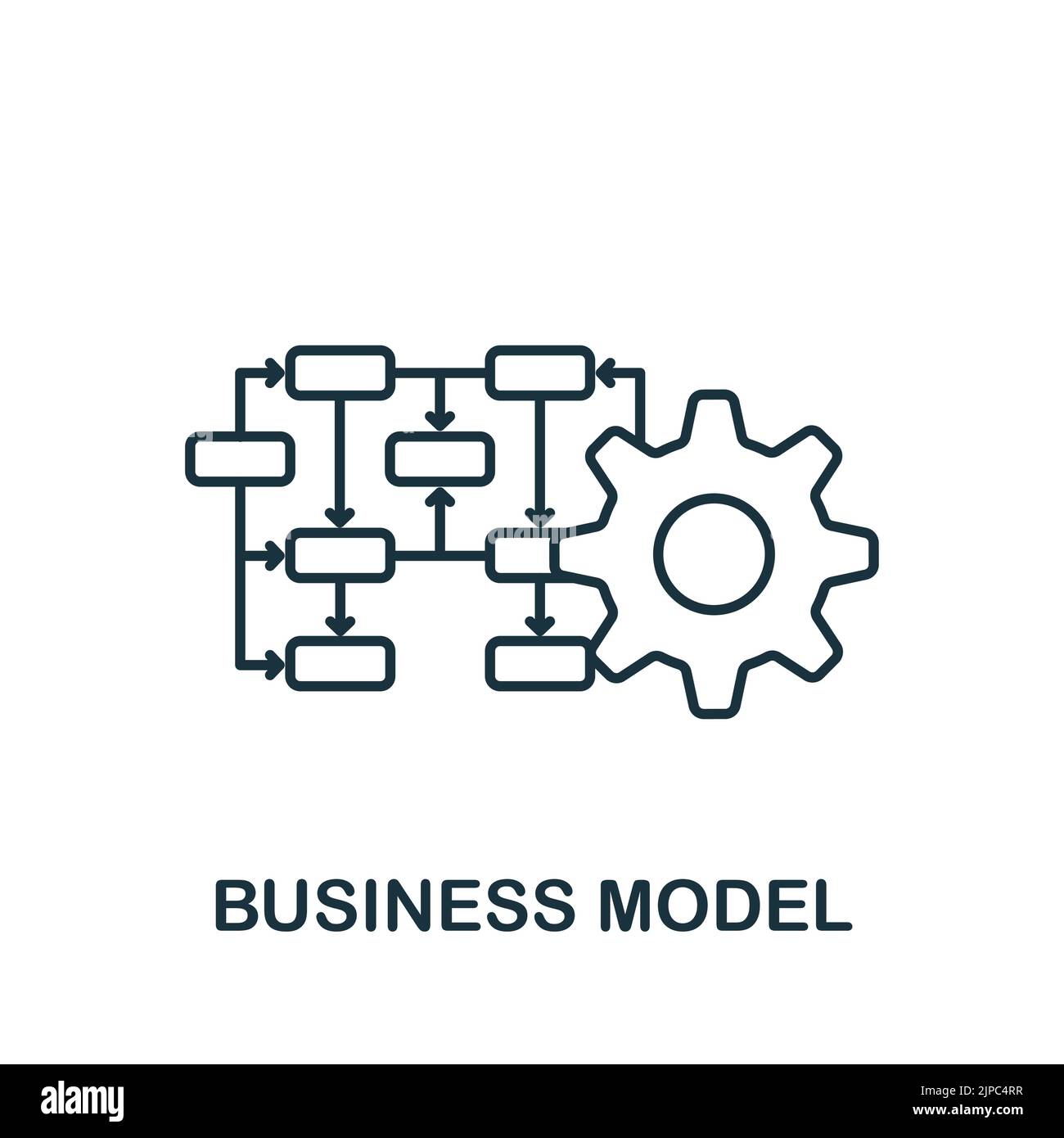 Business Model icon. Line simple Industry 4.0 icon for templates, web ...