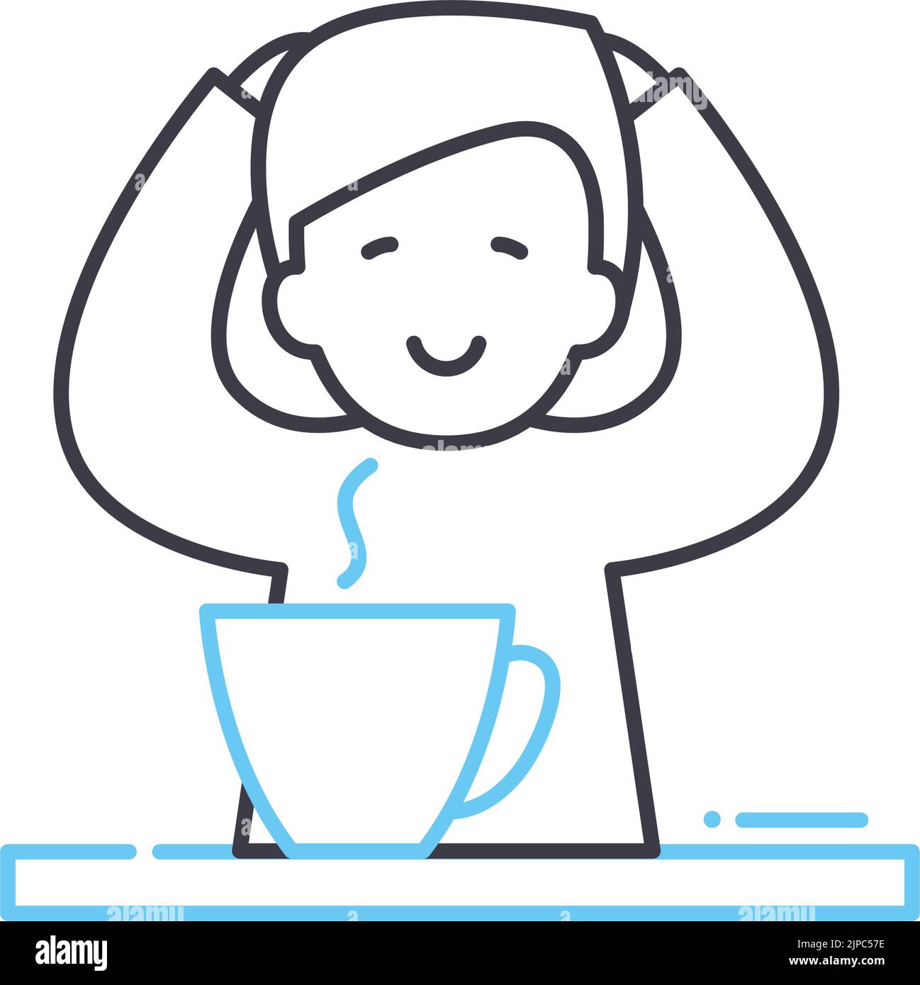 relaxation line icon, outline symbol, vector illustration, concept sign ...