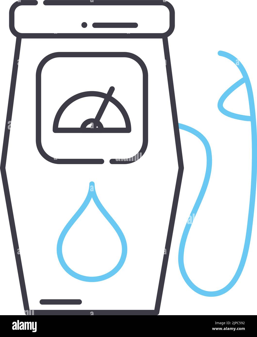 gas station line icon, outline symbol, vector illustration, concept ... gas station line icon, outline symbol, vector illustration, concept ...